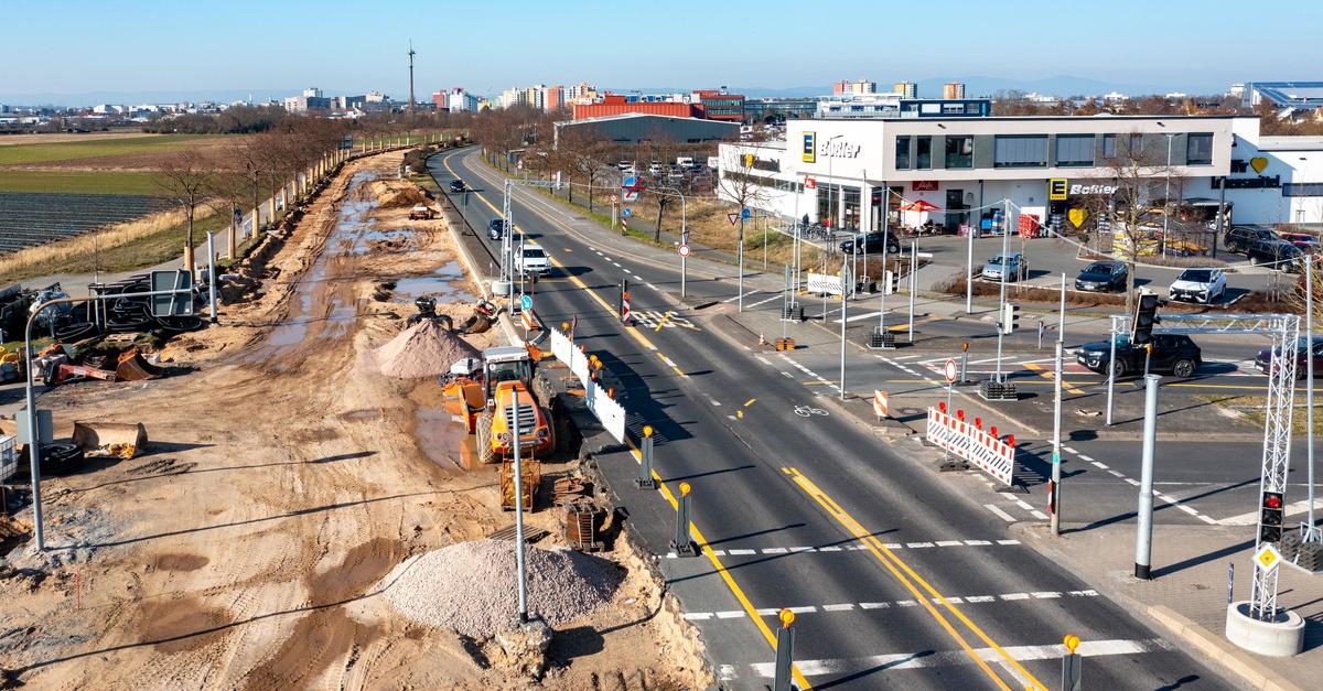 Baustelle auf L3040 bei Rüsselsheim: Anschlussstelle Königstädten gesperrt