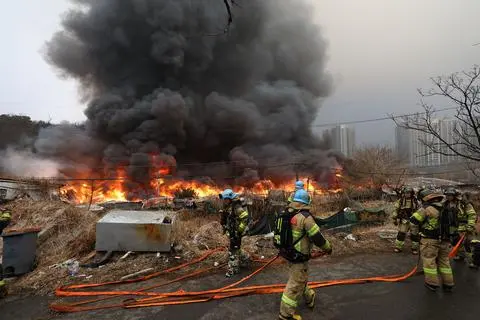Feuer in Seouls letzter Barackensiedlung